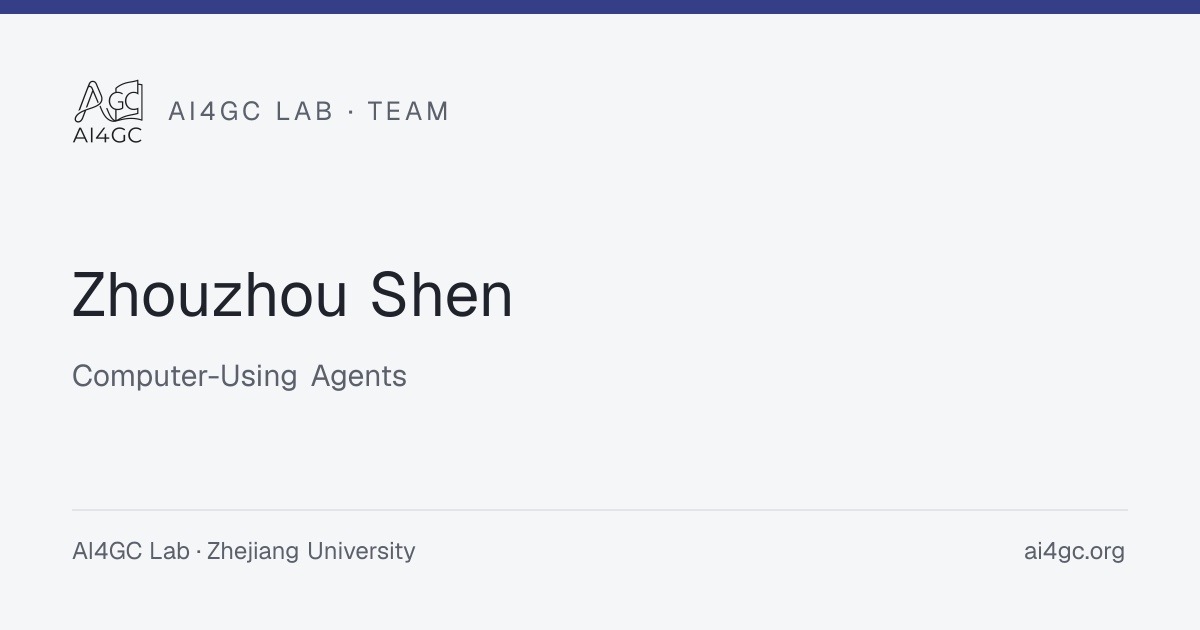 Zhouzhou Shen | AI4GC Lab